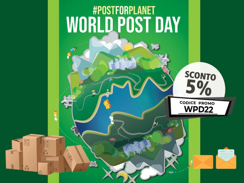 World Post Day, sconto del 5% dedicato alla Giornata Mondiale della Posta